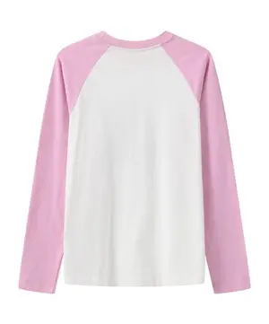 Marissa Chiara Long Sleeve Crewneck T-shirt - Pink
