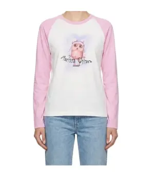 Marissa Chiara Long Sleeve Crewneck T-shirt - Pink