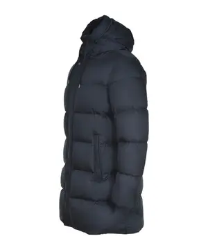 Herno Long-sleeved Hooded Down Jacket - Dark Blue