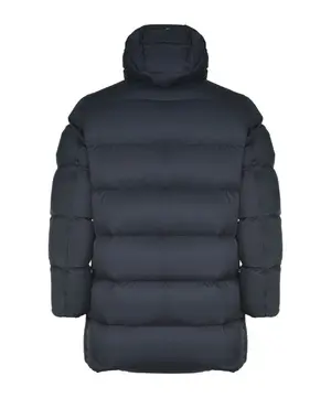 Herno Long-sleeved Hooded Down Jacket - Dark Blue