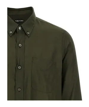 TOM FORD Button Down Long-sleeved Shirt - Black