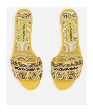 Dolce & Gabbana Logo Detailed Slip-on Slides