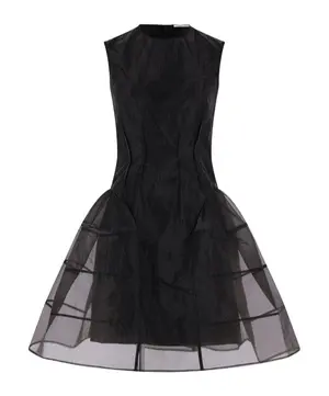 Cecilie Bahnsen Pleated Organza Mini Dress