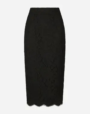Dolce & Gabbana High Waist Lace Skirt