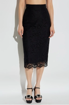 Dolce & Gabbana High Waist Lace Skirt