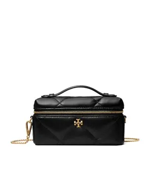 Tory Burch Kira Diamond Quilt Charm East-west Vanity Case - Black