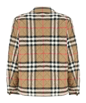 Burberry Single-breasted Checked Cotton Coat