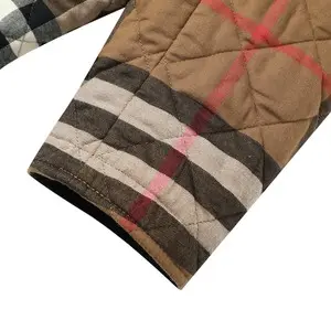 Burberry Single-breasted Checked Cotton Coat