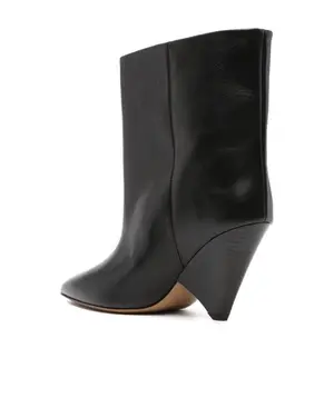 Isabel Marant Étoile Miyako Leather Pointed Toe Boots - Black