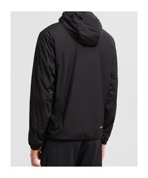 Moncler Logo Printed Hooded Jacket - Black
