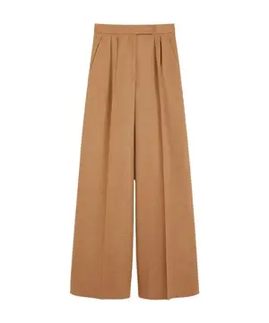 Max Mara Flared Wool Trousers - Camel