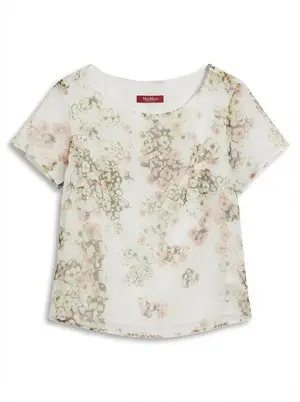 Max Mara Short Sleeve Floral Print Shirt