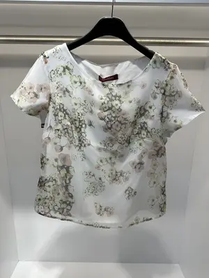 Max Mara Short Sleeve Floral Print Shirt