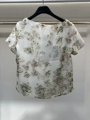 Max Mara Short Sleeve Floral Print Shirt