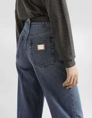 Dolce & Gabbana Logo Plaque Straight-leg Jeans
