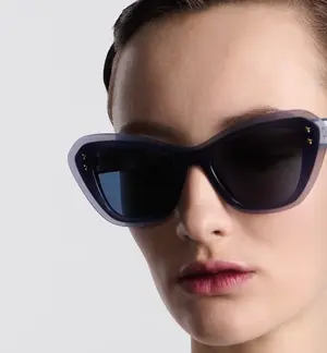 Dior Cat Eye Acetate Sunglasses - Blue