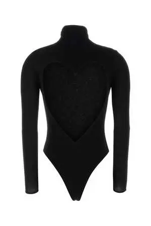 Alaïa Fluid Jersey Heart Bodysuit
