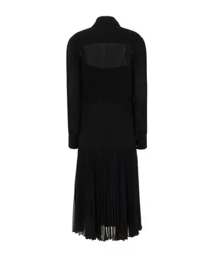Proenza Schouler Long-sleeved Button-up Dress With Pleated Skirt