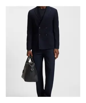 Hugo Boss Herringbone Crewneck Jumper - Black