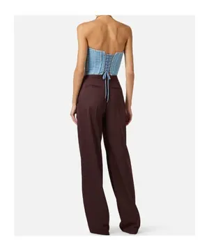 Elisabetta Franchi Jewel Plaque Cool Wool Trousers