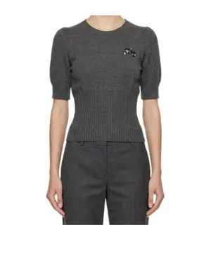 Marissa Chiara Puff Sleeve Sweater With Sequin Embellishment