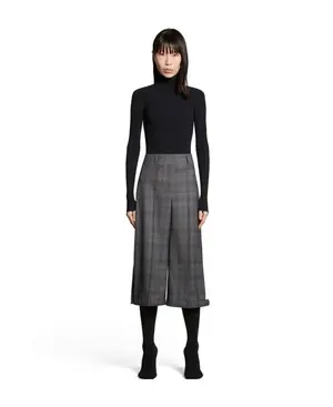 Balenciaga Checked Deconstructed Long Shorts