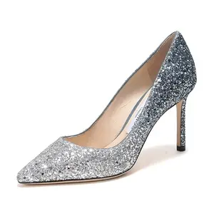 JIMMY CHOO Romy Glitter Pumps - Gray