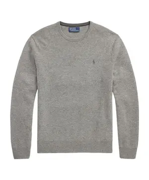 Polo Ralph Lauren Polo Ralph Lauren Crewneck Logo Embroidered Knit Jumper Light Gray Heather