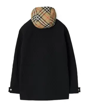 Burberry Long Sleeved Checked Hooded Jacket