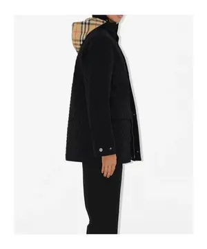 Burberry Long Sleeved Checked Hooded Jacket