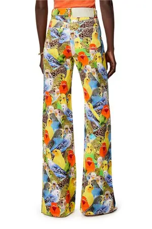 Loewe Parrot Print Slim Micro-flared Jeans