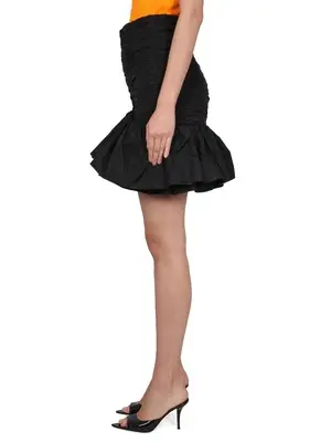 PATOU Ruched Ruffle Mini Skirt