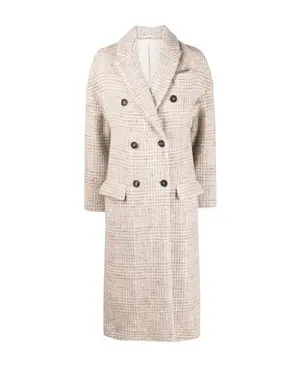 Brunello Cucinelli Double-breasted Checked Coat - No