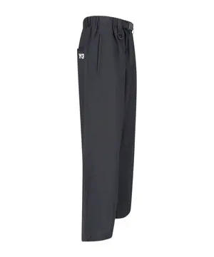 Y3 Logo Print Belted Trousers