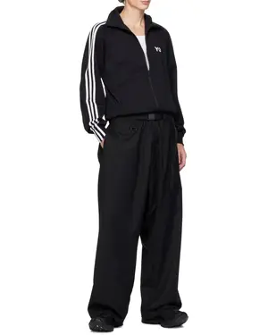 Y3 Logo Print Belted Trousers