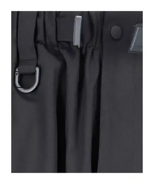 Y3 Logo Print Belted Trousers