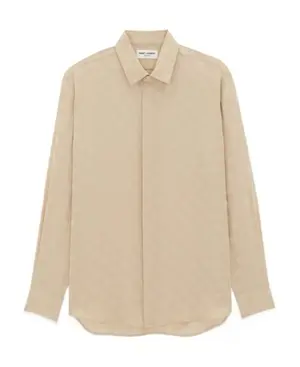 Saint Laurent Dotted Long-sleeved Shirt - No