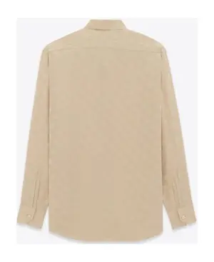 Saint Laurent Dotted Long-sleeved Shirt