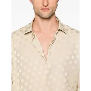 Saint Laurent Dotted Long-sleeved Shirt