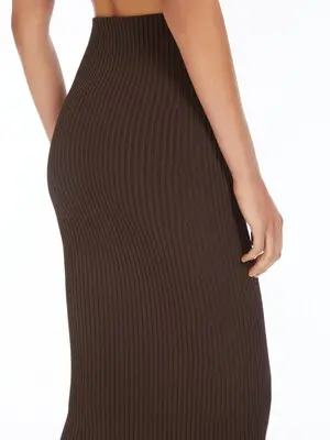 Max Mara Ribbed Knit Maxi Skirt