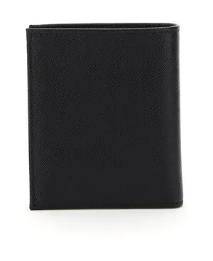 Prada Triangle Logo Bifold Wallet - Black