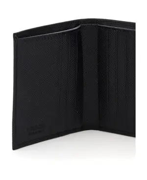 Prada Triangle Logo Bifold Wallet - Black