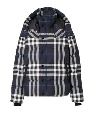 Burberry Plaid Hooded Cotton Jacket
