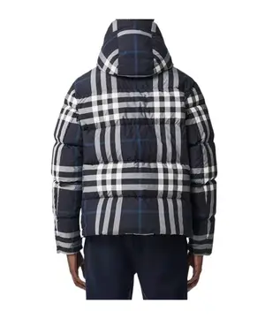 Burberry Plaid Hooded Cotton Jacket