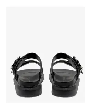 Alexander McQueen Hybrid Double Buckled Sandals - Black/silver
