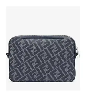 Fendi Diagonal Camera Bag With Monogram Detail - Blue