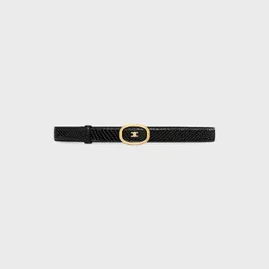 Celine Medium 25mm Reversible Belt In Embossed Leather
