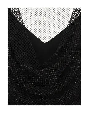 Max Mara Mesh Layered Long Sleeve Mini Dress