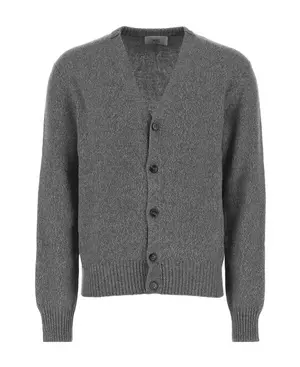 Ami De Coeur V-neck Buttoned Cardigan - Gray
