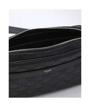 Celine Medium Messenger Bag In Calfskin With Triomphe Embossing